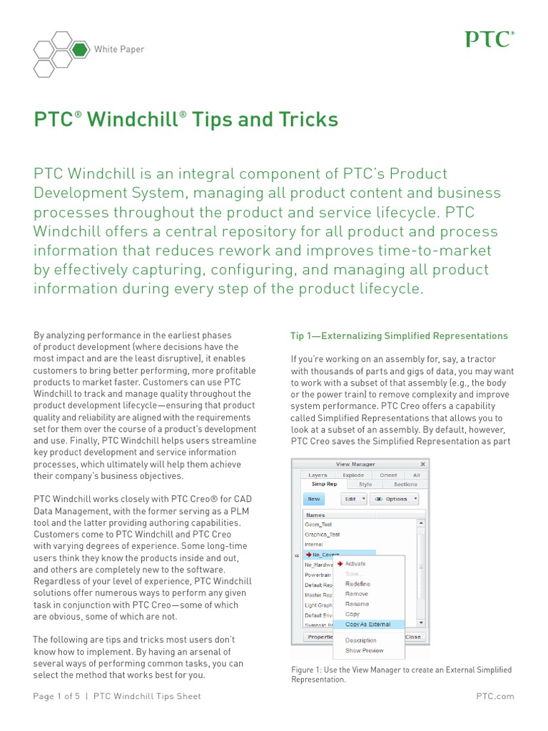PTC Windchill Tips and Tricks | PDF | Product Lifecycle | Educational Technology