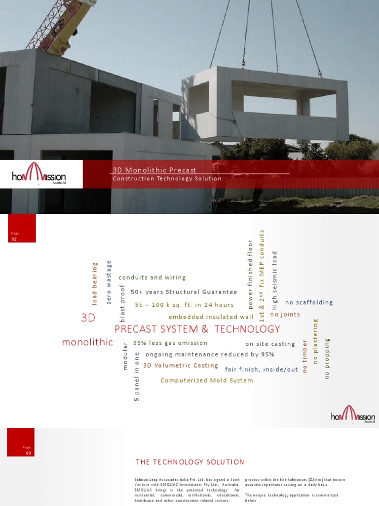 3D Monolithic Precast Construction System | PDF | Precast Concrete ...