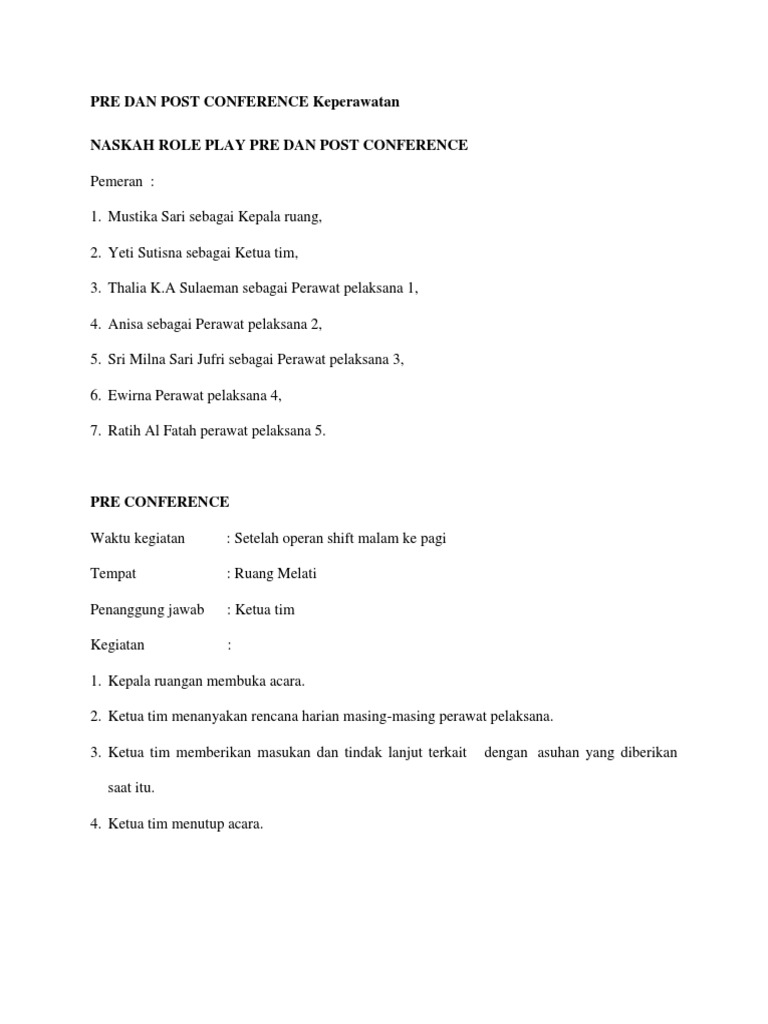 Pre Dan Post Conference | PDF