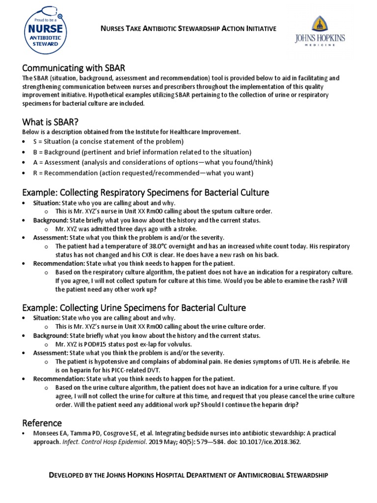Sbar Communication Tool | PDF | Health Sciences | Clinical Medicine