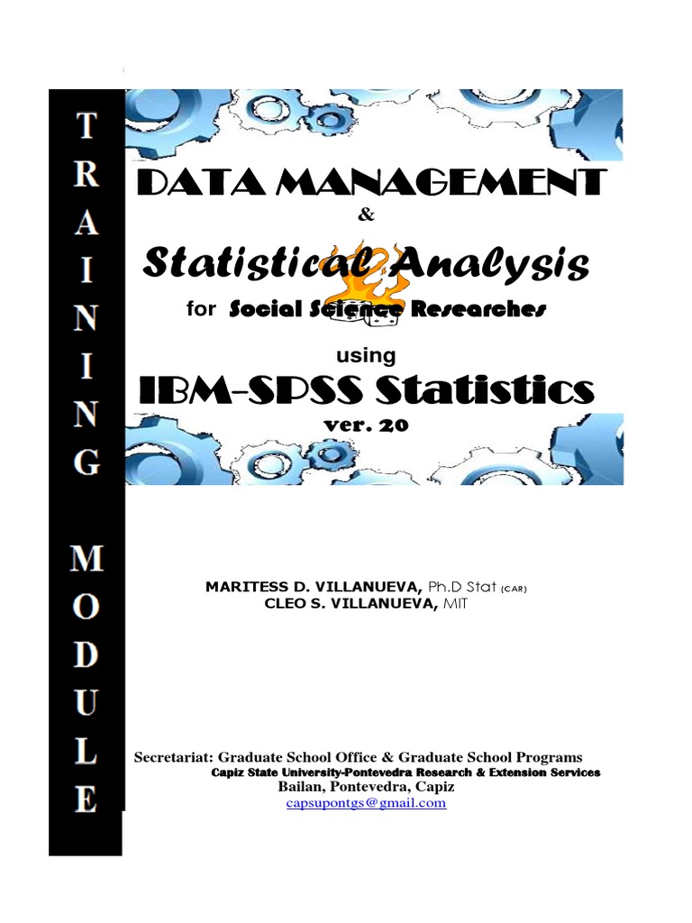 MODULE (Data Management&Statistical Analysis) PDF | PDF | Spss | Sas ...