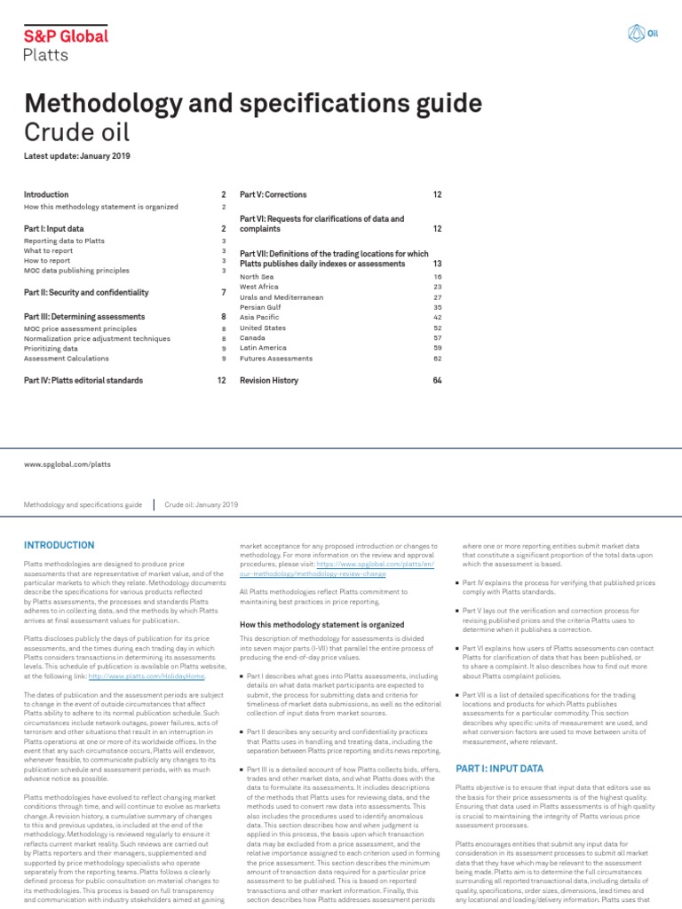 Platts Crude Oil Guide 2019 PDF | PDF | Market (Economics) | Sales