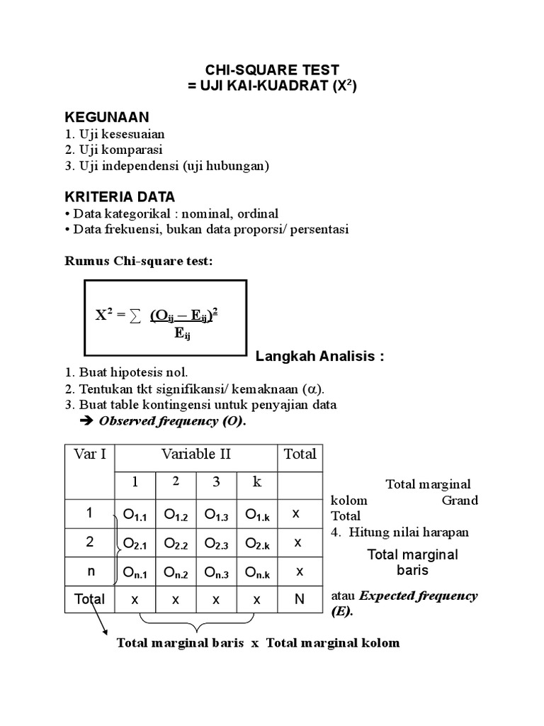 Uji Chi - Square | PDF