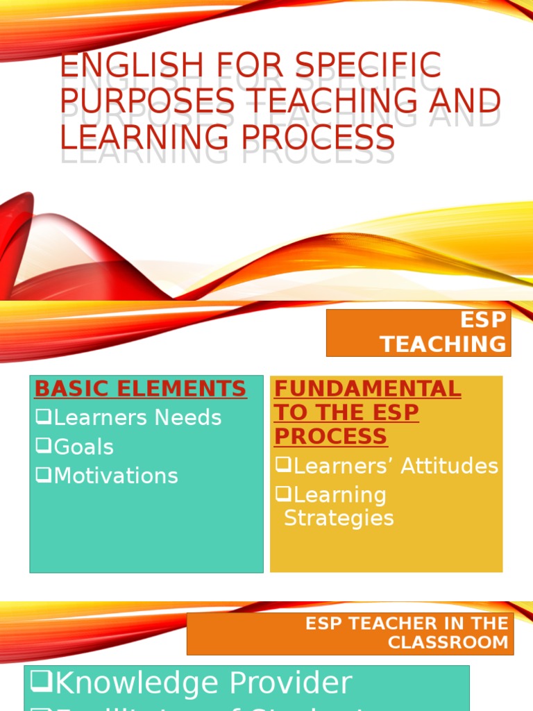 English For Specific Purposes Teaching and Learning Process | PDF