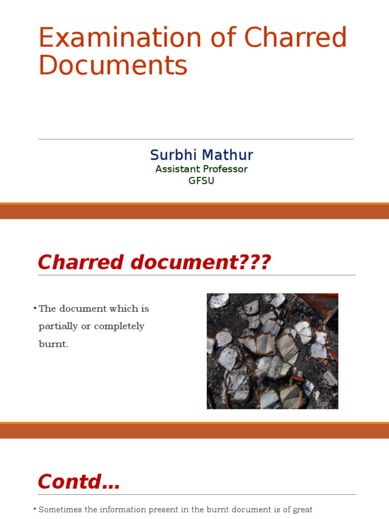Examination of Charred Documents | PDF | Paper | Ethanol