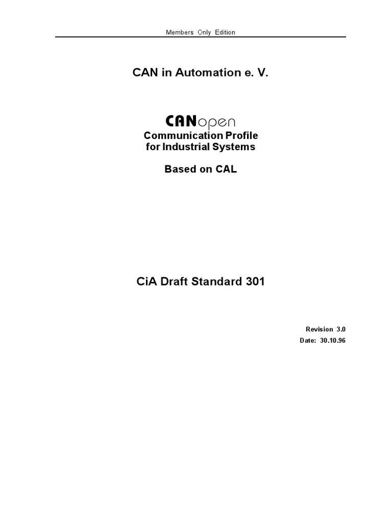 Guia de Diagnostico de Bus CanOpen y Documentacion Anexa DS301V30 | PDF | Osi Model | Data ...