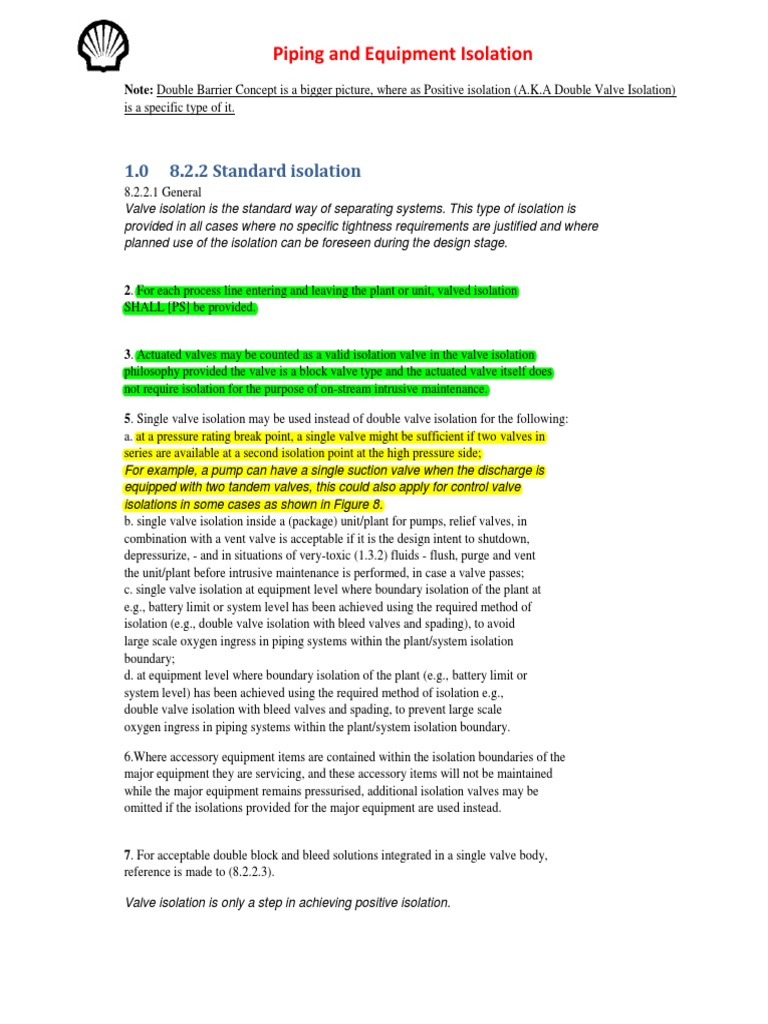 Positive Isolation in Piping Systems | PDF | Valve | Pump