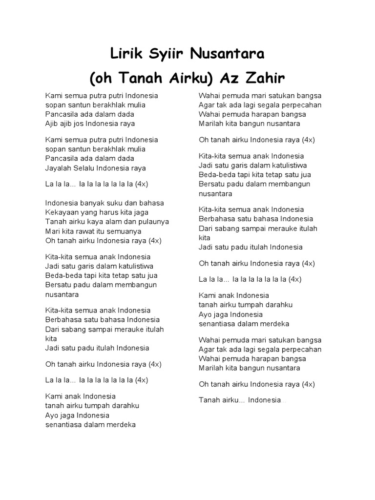 Lirik Syiir Nusantara | PDF | Seni & Disiplin Bahasa