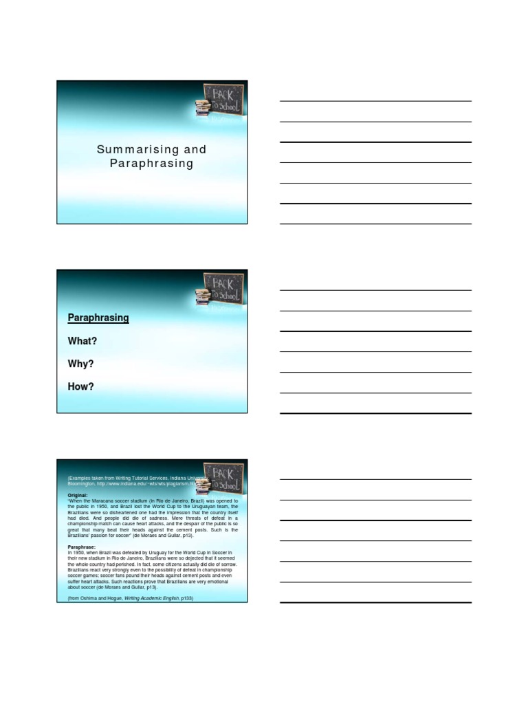 Understanding Paraphrasing Techniques | PDF | City | Learning