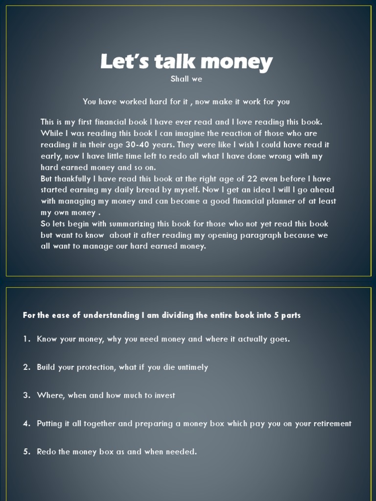 Lets Talk Money - Book Review | PDF | Life Insurance | Insurance