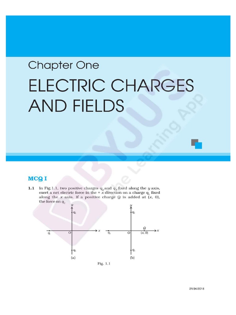 Ncert Exemplar Class 12 Physics Chapter 1 | PDF