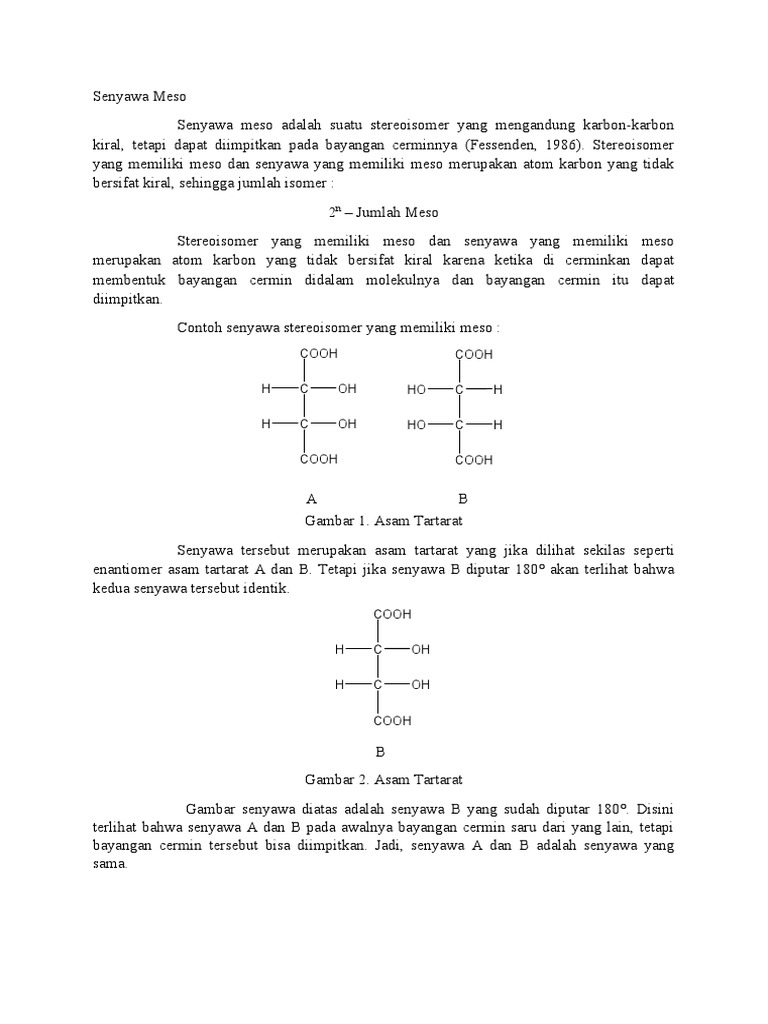 Contoh dan Definisi Senyawa Meso | PDF