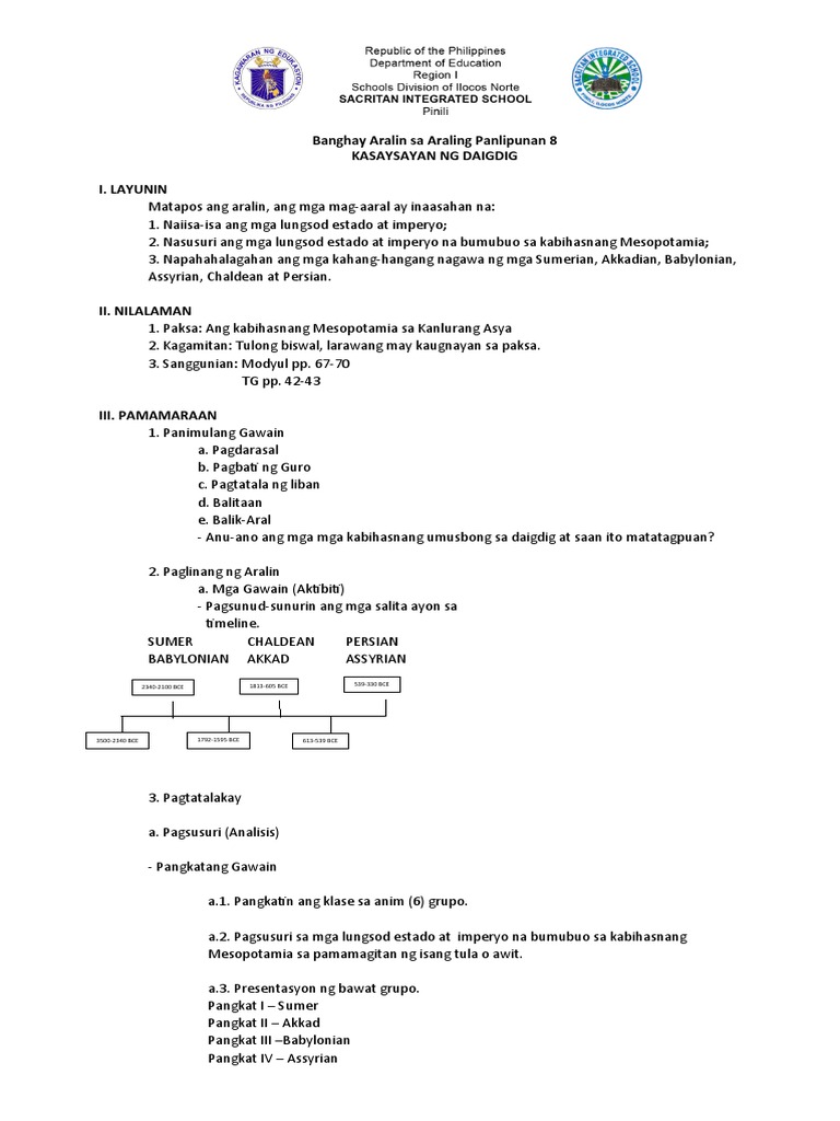 Lesson Plan in AP9 Q1 | PDF