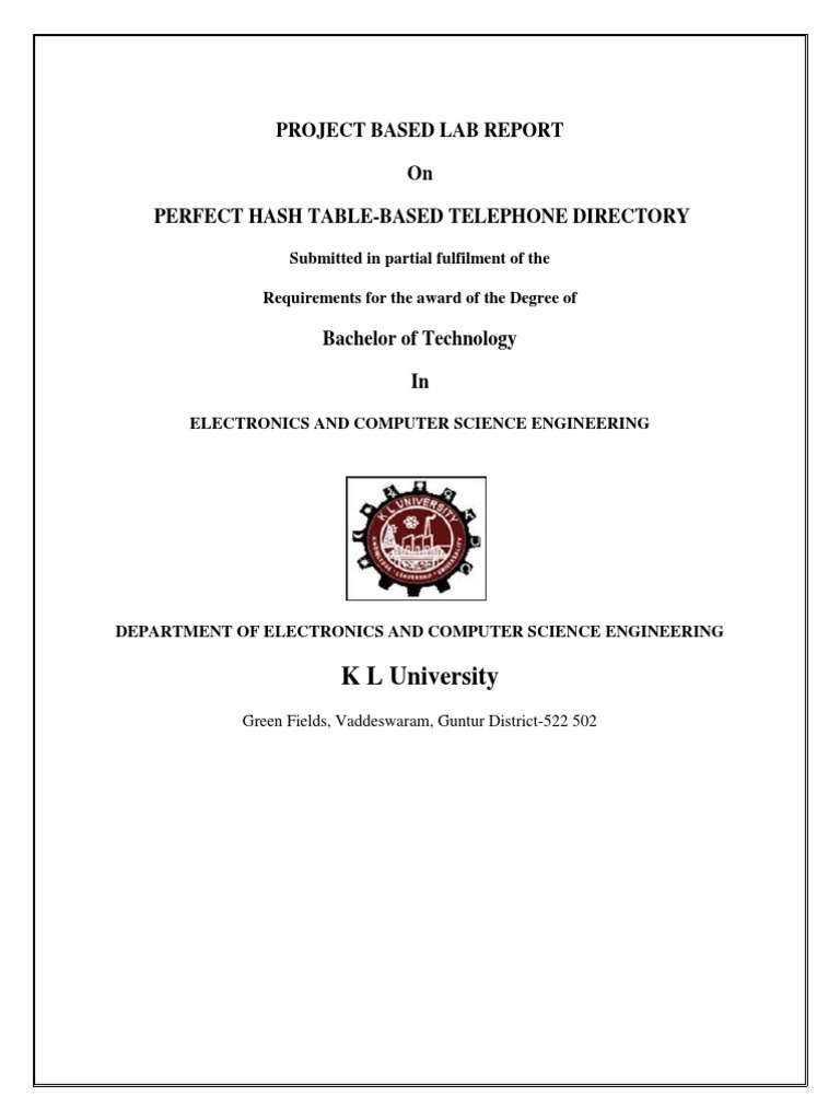 Perfect Hash Table-Based Telephone Directory | PDF | Array Data ...