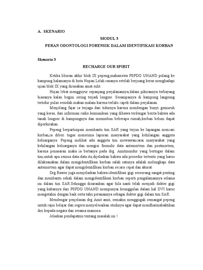 Laporan Tutorial Modul 3 Blok 9 | PDF