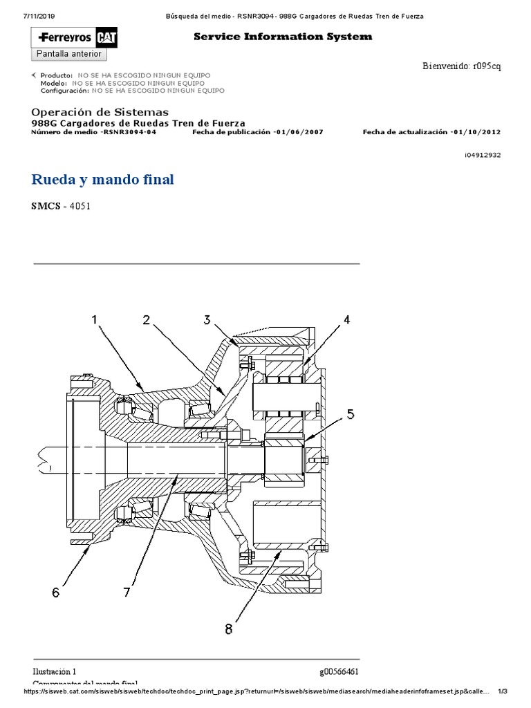 Mando Final Triple Reduccion - RSNR9584 - Excavadoras Hidráulicas | PDF ...