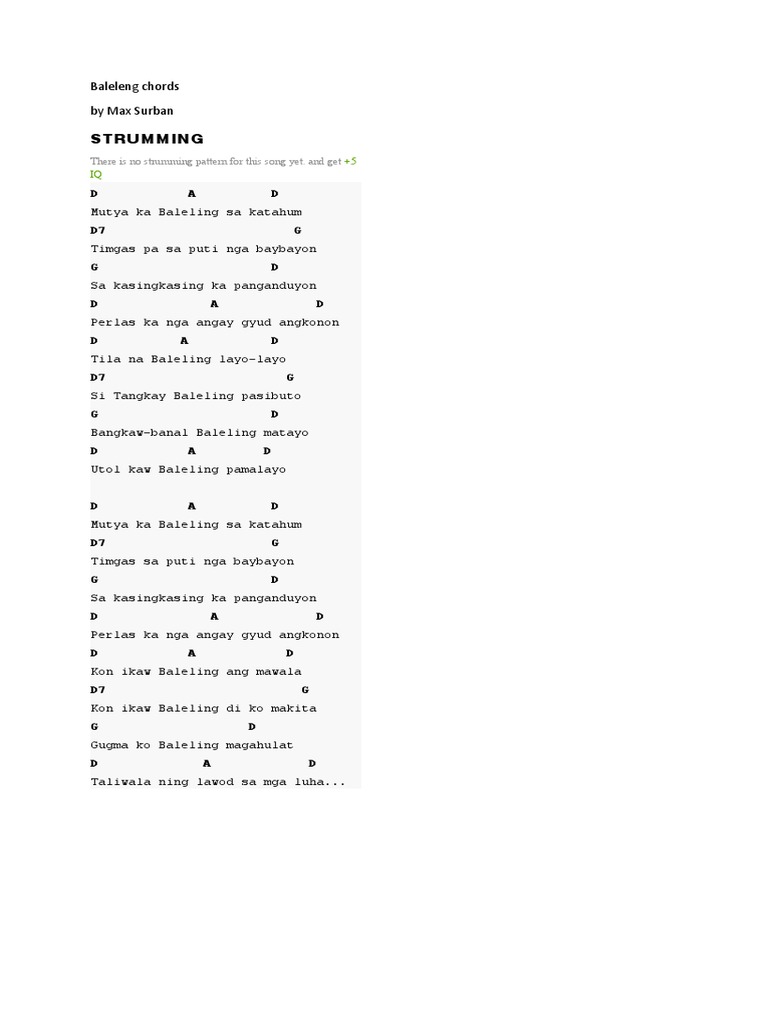 Baleleng Chords | PDF