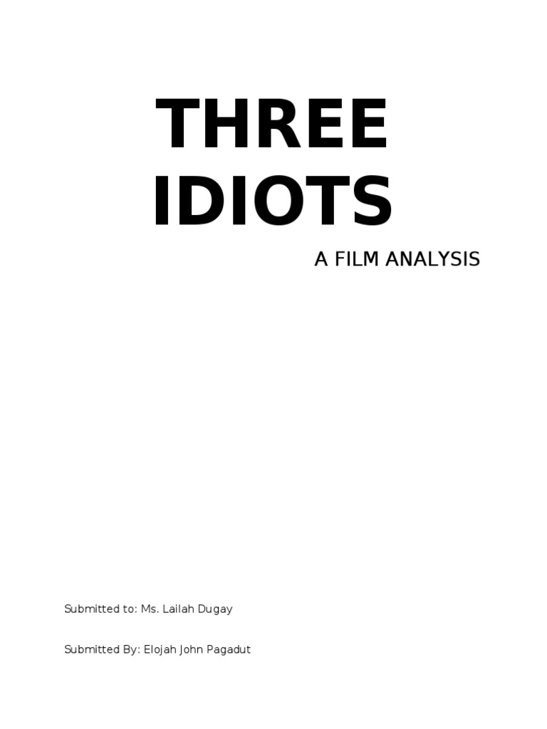 Three Idiots Film Review | PDF