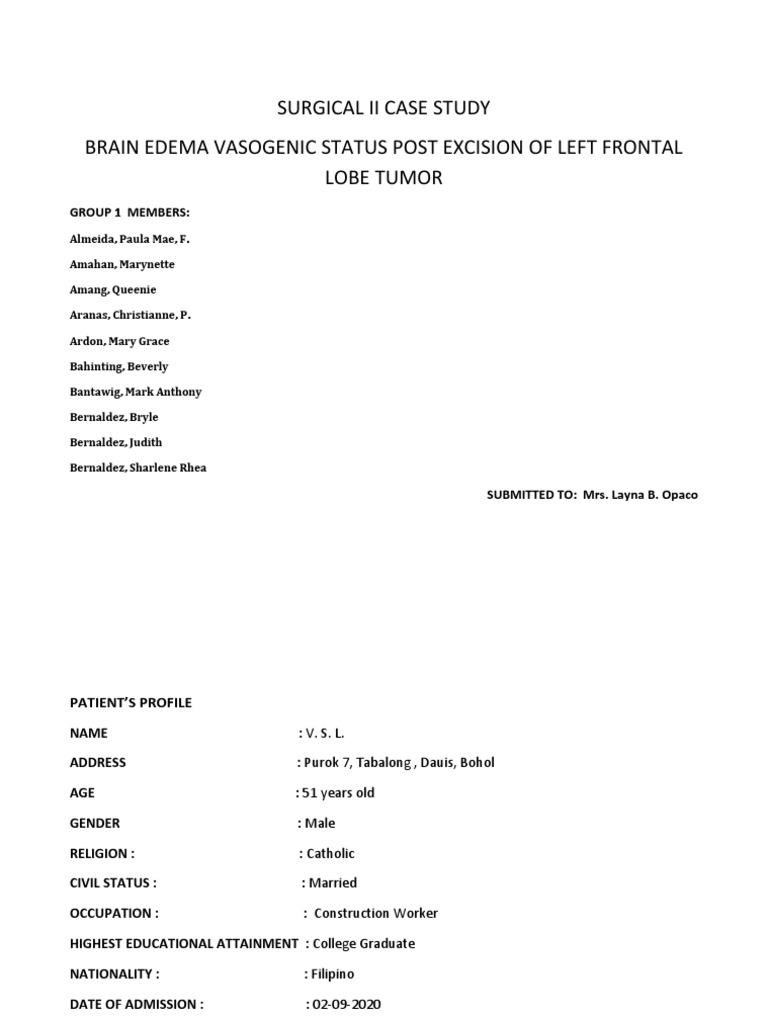 Surgical Ii Case Study | PDF | Brainstem | Central Nervous System