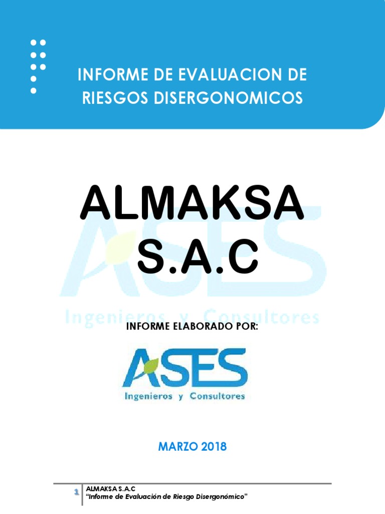 Evaluación de Riesgos Disergonómicos | PDF | Factores humanos y ergonomía | Gestión del cambio