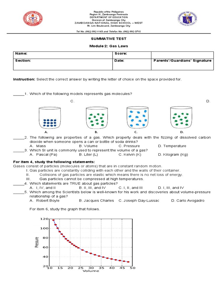 SUMMATIVE TEST 4Q Module 2 | PDF | Gases | Transparent Materials