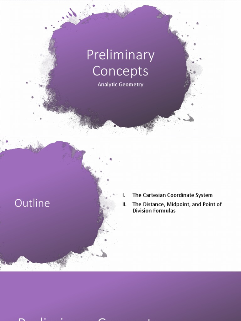 1 - Preliminary Concepts (Analytic Geometry) | PDF | Cartesian ...