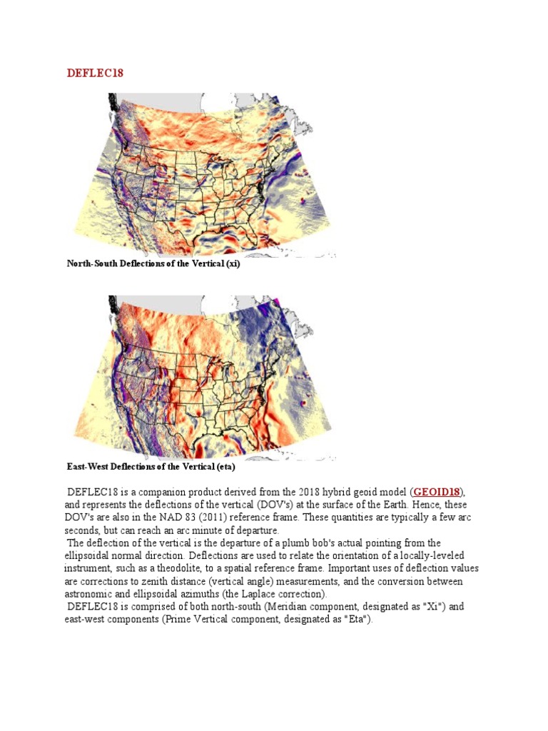 DEFLEC18 - Geoid 18 - Grav-D | Download Free PDF | Geomatics | Geodesy