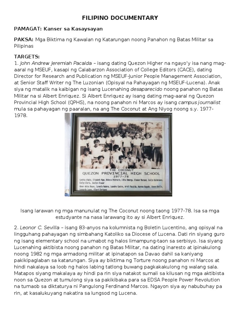 Filipino Documentary | PDF