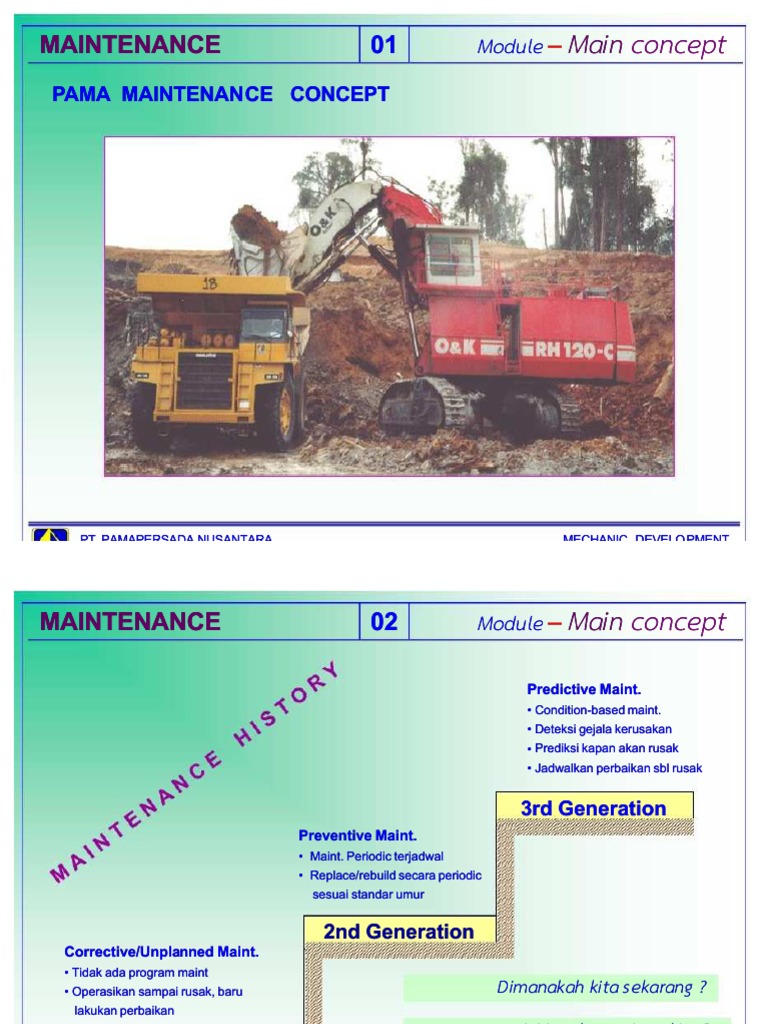 Konsep Pemeliharaan PAMA | PDF