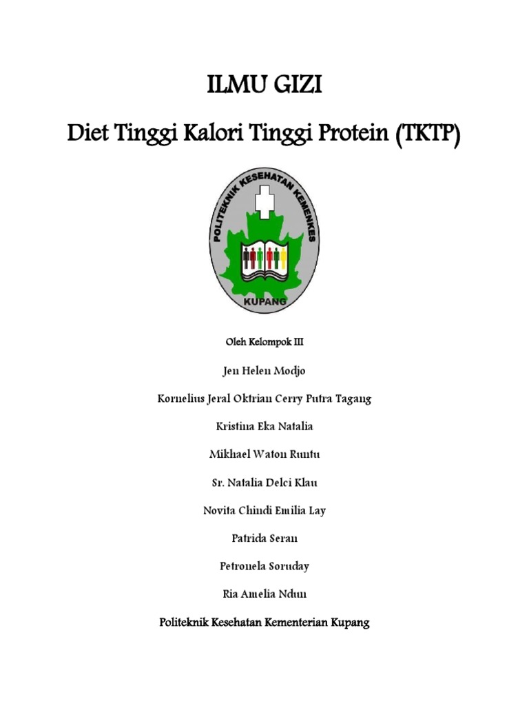 Diet Tinggi Kalori dan Protein (TKTP) | PDF