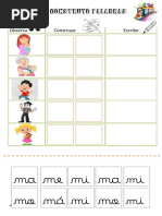 Actividades con sílabas ma, me, mi, mo, mu | PDF