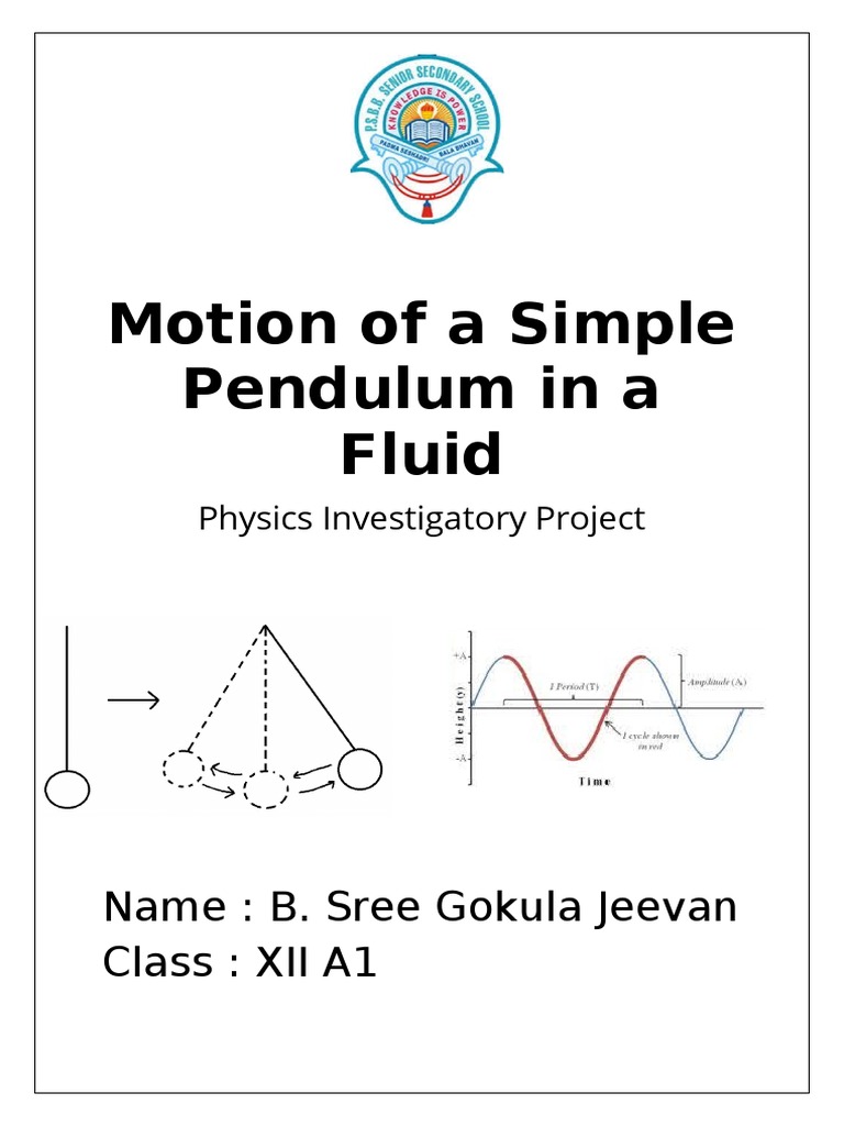 Motion of A Simple Pendulum in A Fluid | PDF | Buoyancy | Torque