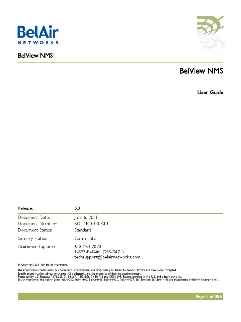BelView NMS User Guide 5 3 | PDF | Port (Computer Networking) | Computer Network