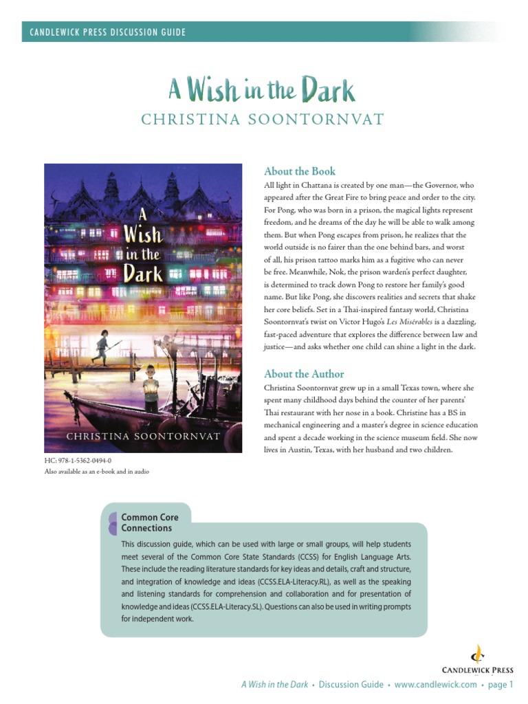A Wish in The Dark by Christina Soontornvat Discussion Guide | PDF