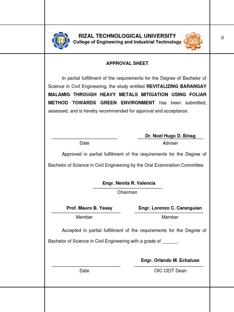 Approval Sheet | PDF
