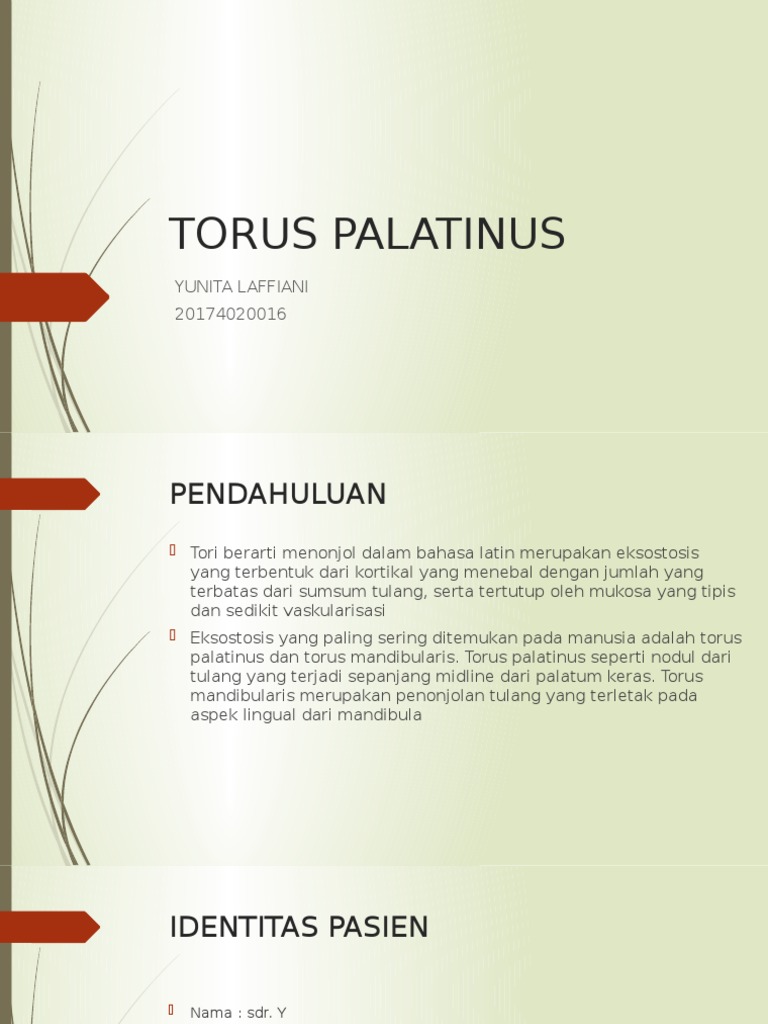 TORUS PALATINUS: A NORMAL VARIANT OF THE HARD PALATE | PDF
