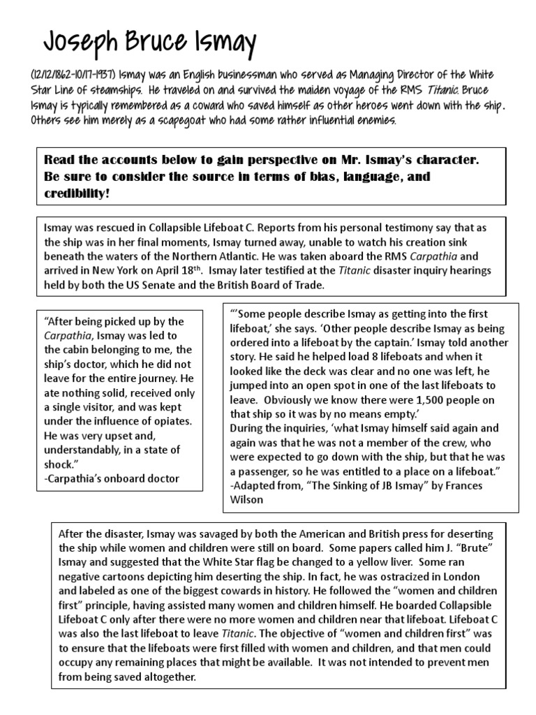 Scott Slaybaugh - Who Is To Blame? (Titanic Articles) | PDF | Rms ...