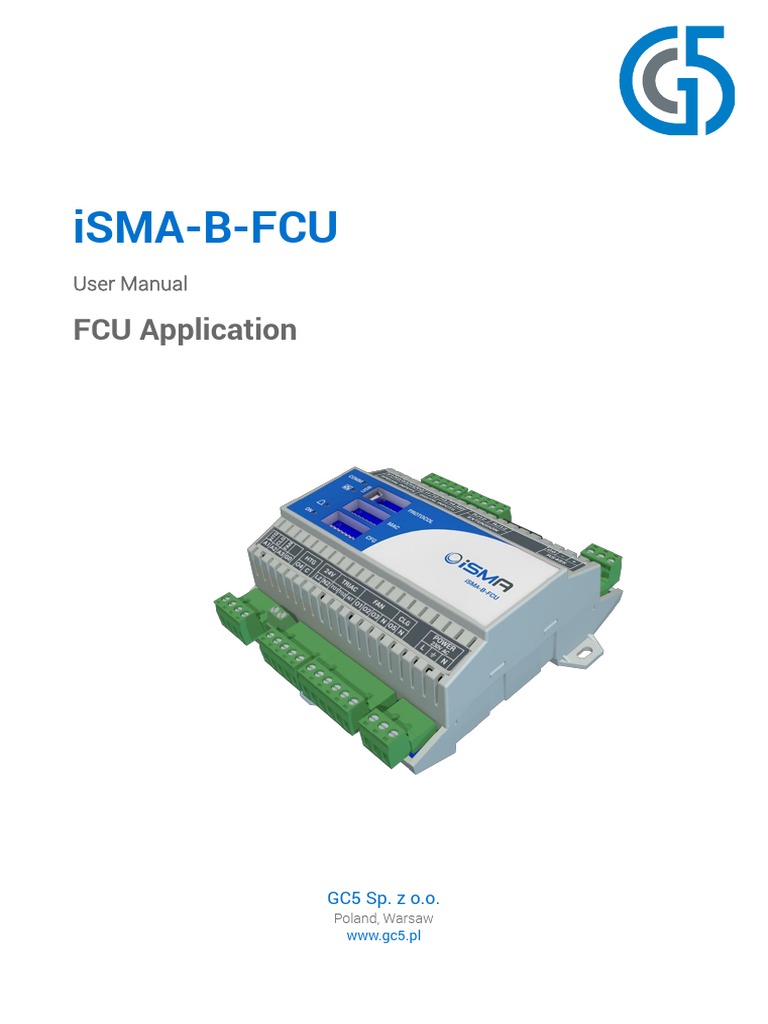 GC5 iSMA-B-FCU Application Manual EN V1.1 | PDF | Thermostat | Power Supply