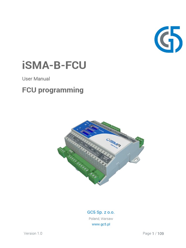 GC5 iSMA-B-FCU Programming EN v1.0 | PDF | Analogue Electronics | Relay