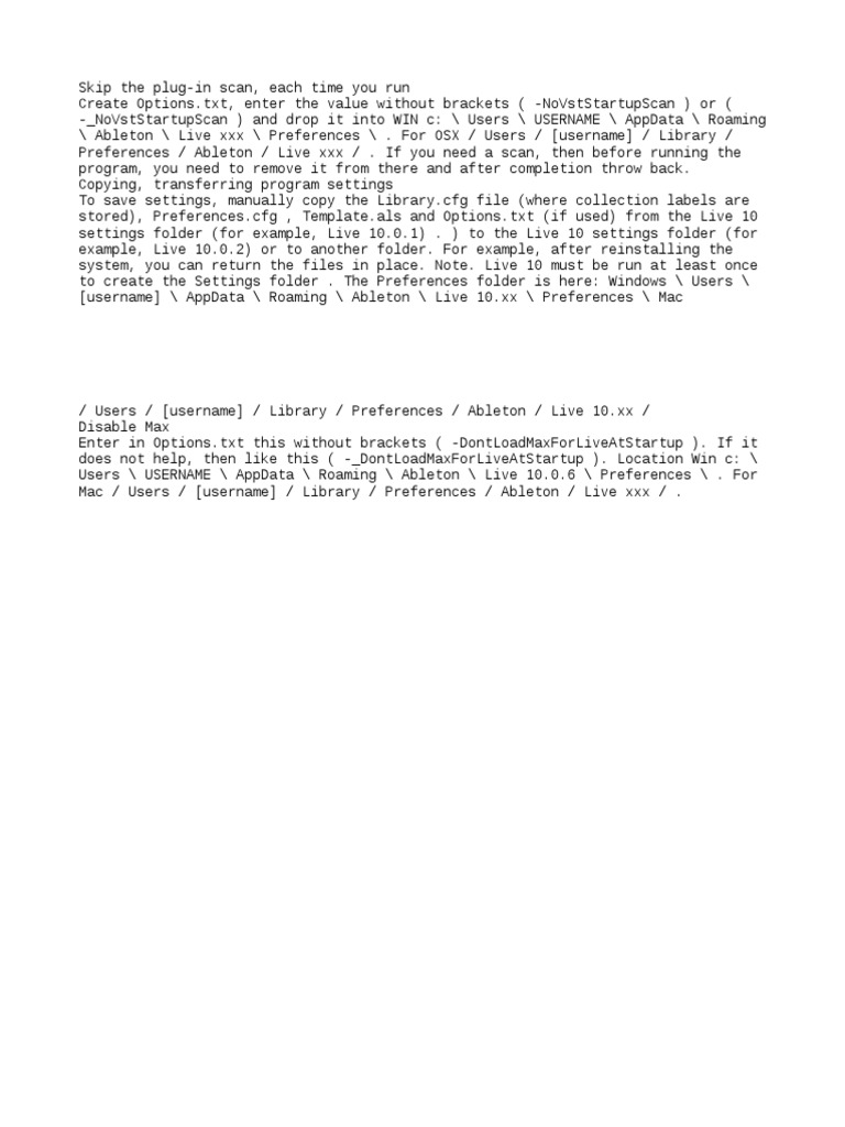 Ableton Live Preferences Setup Guide | PDF