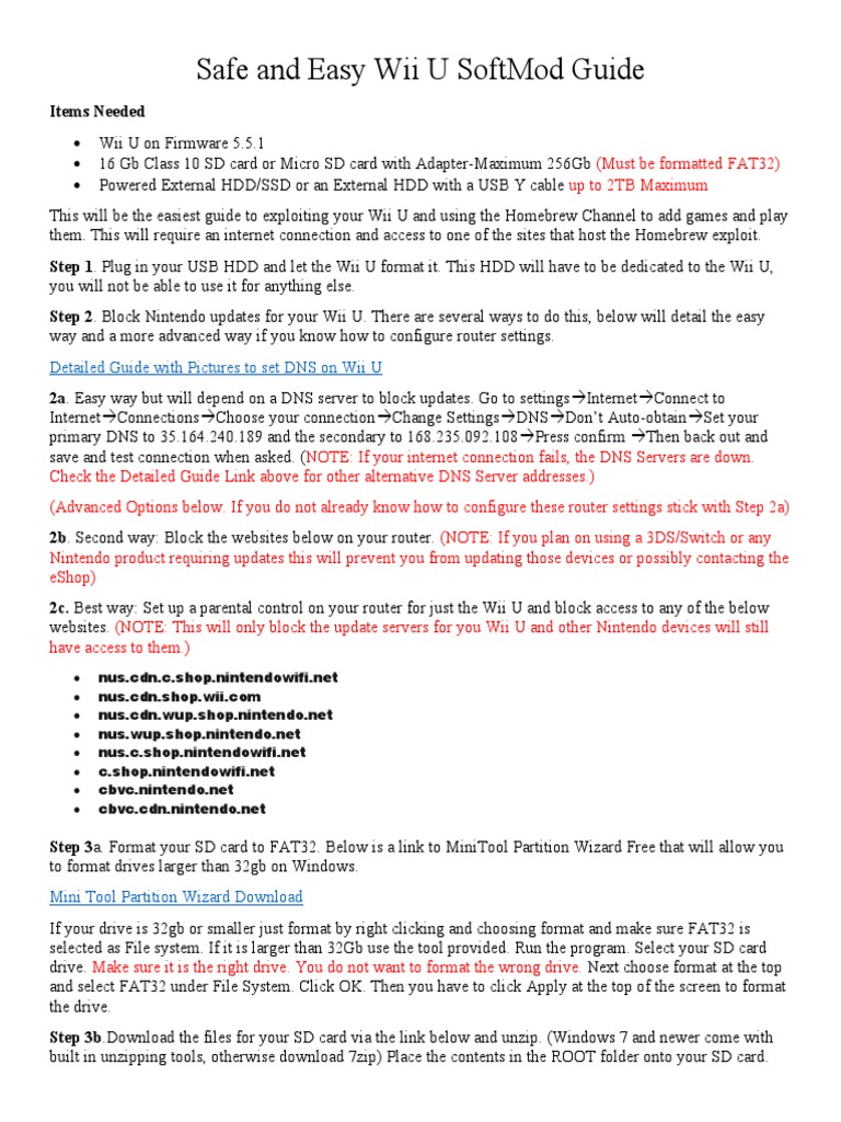 Wii U Mod Guide | PDF | Wii | File System