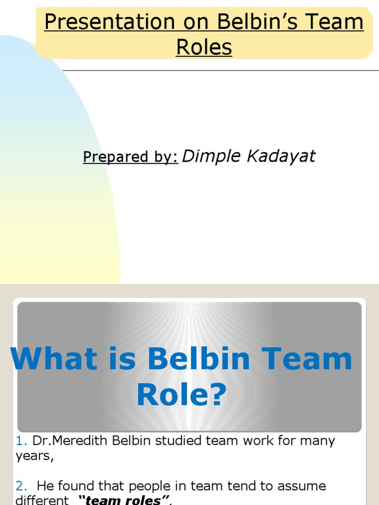 Belbin Role Models | PDF