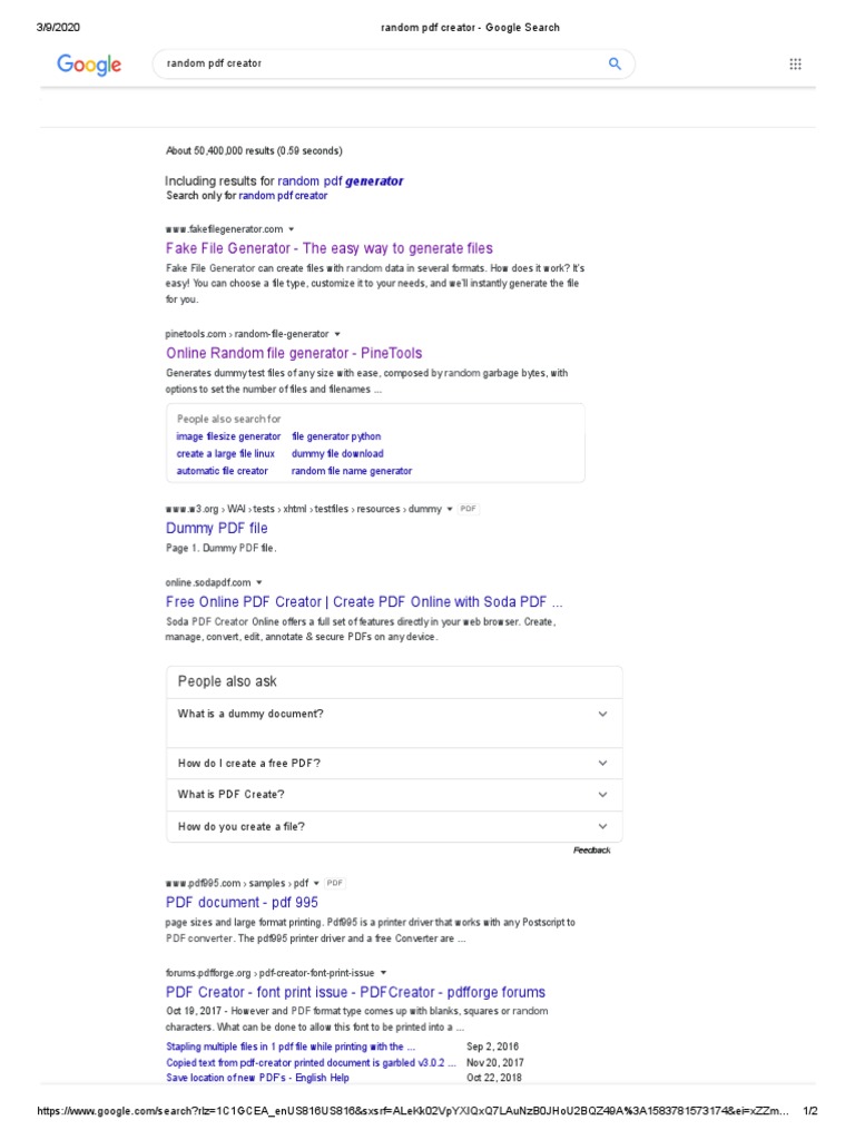 Random PDF Creator - Google Search | PDF | File Format | Computer Data