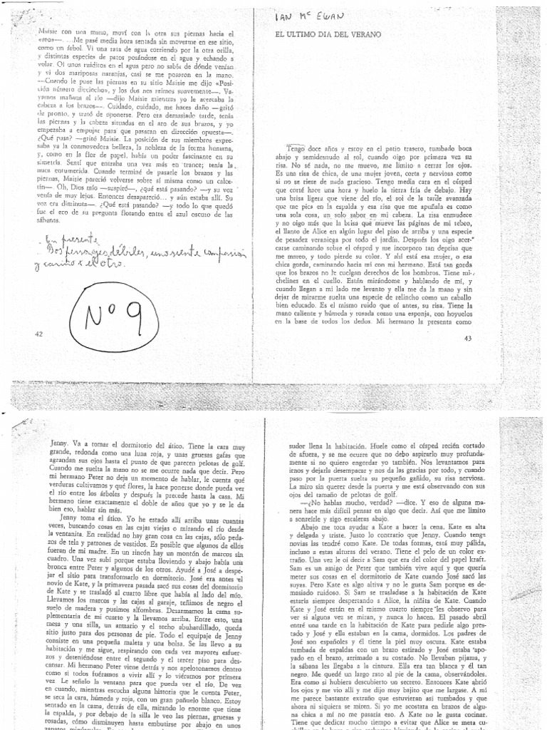 El Último Día Del Verano - Ian McEwan PDF | PDF