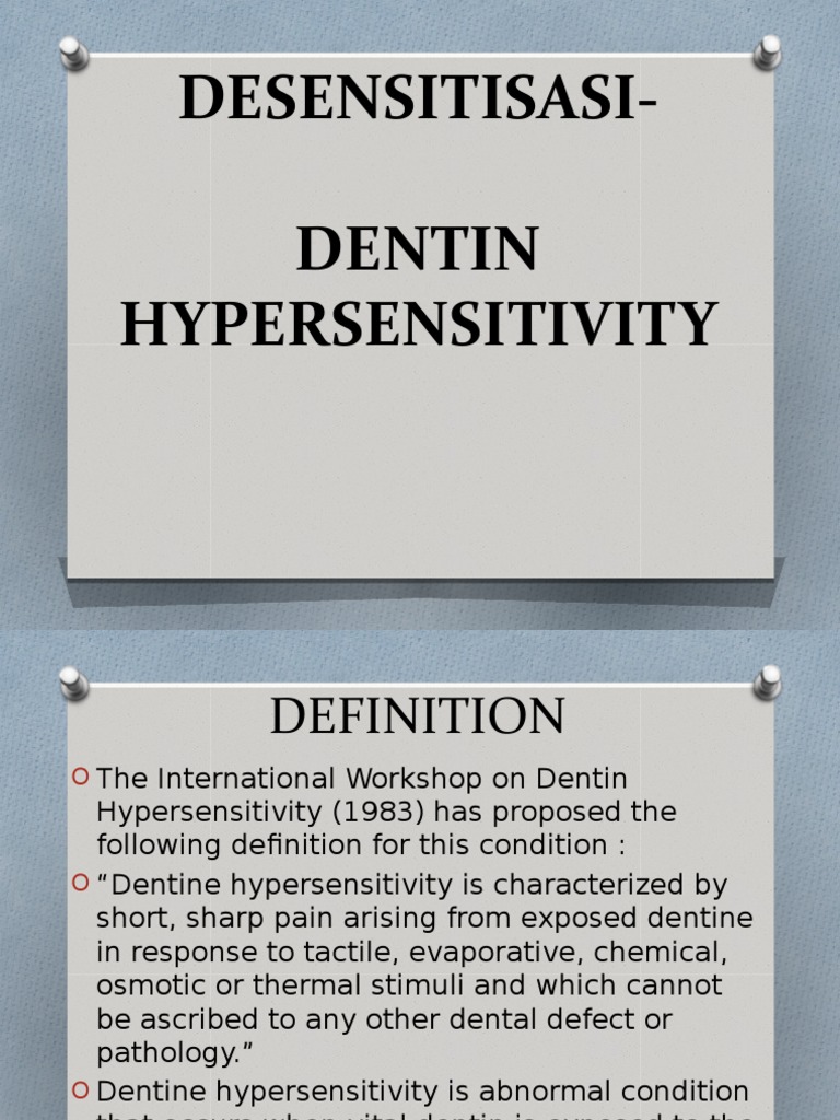 L13 - Desensitisasi | PDF | Dentin | Periodontology