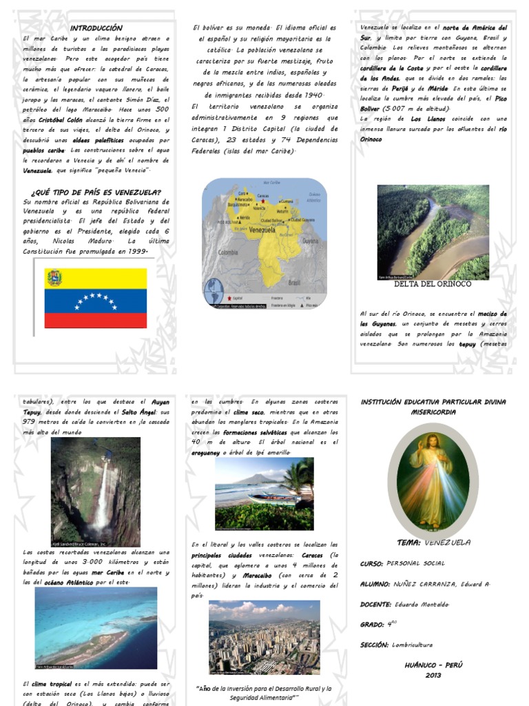 Venezuela Triptico | PDF | Venezuela | Andes
