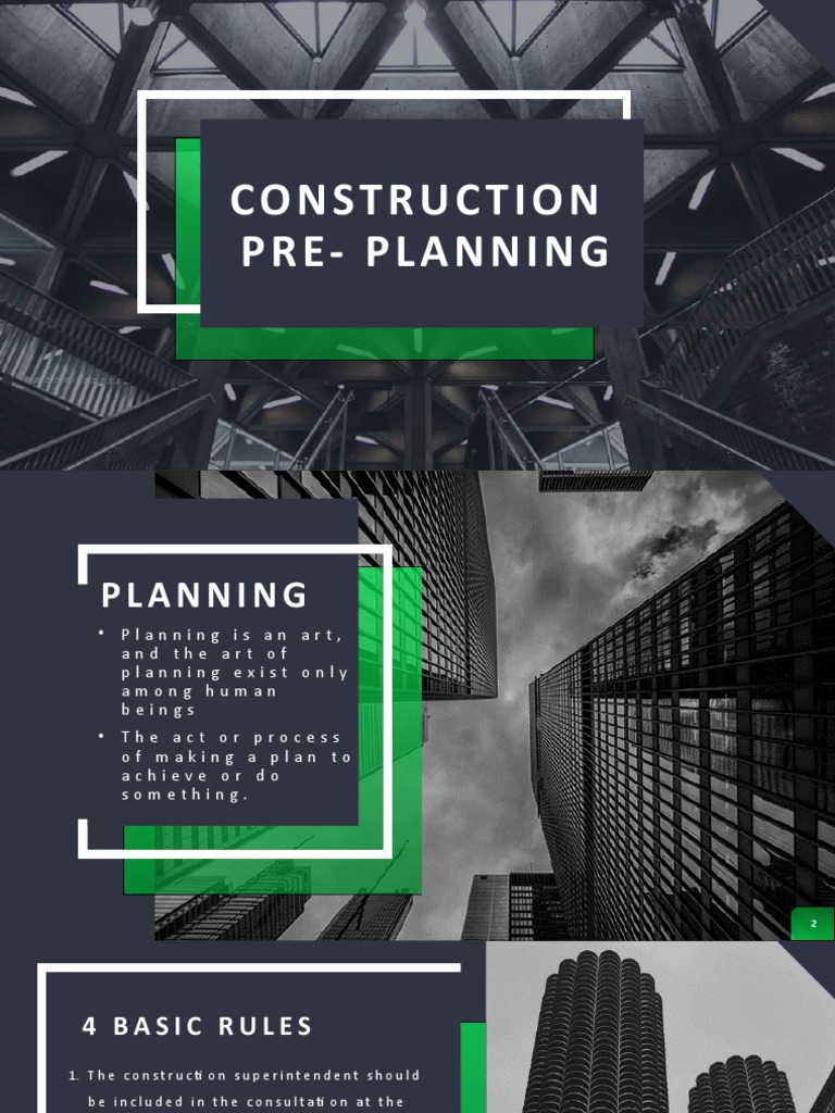Construction Pre Planning and Timetable | PDF