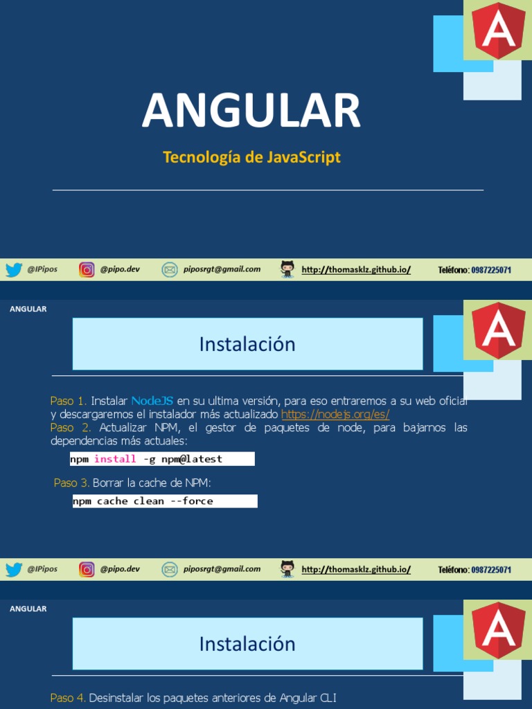 Angular Instalación y Configuración | PDF