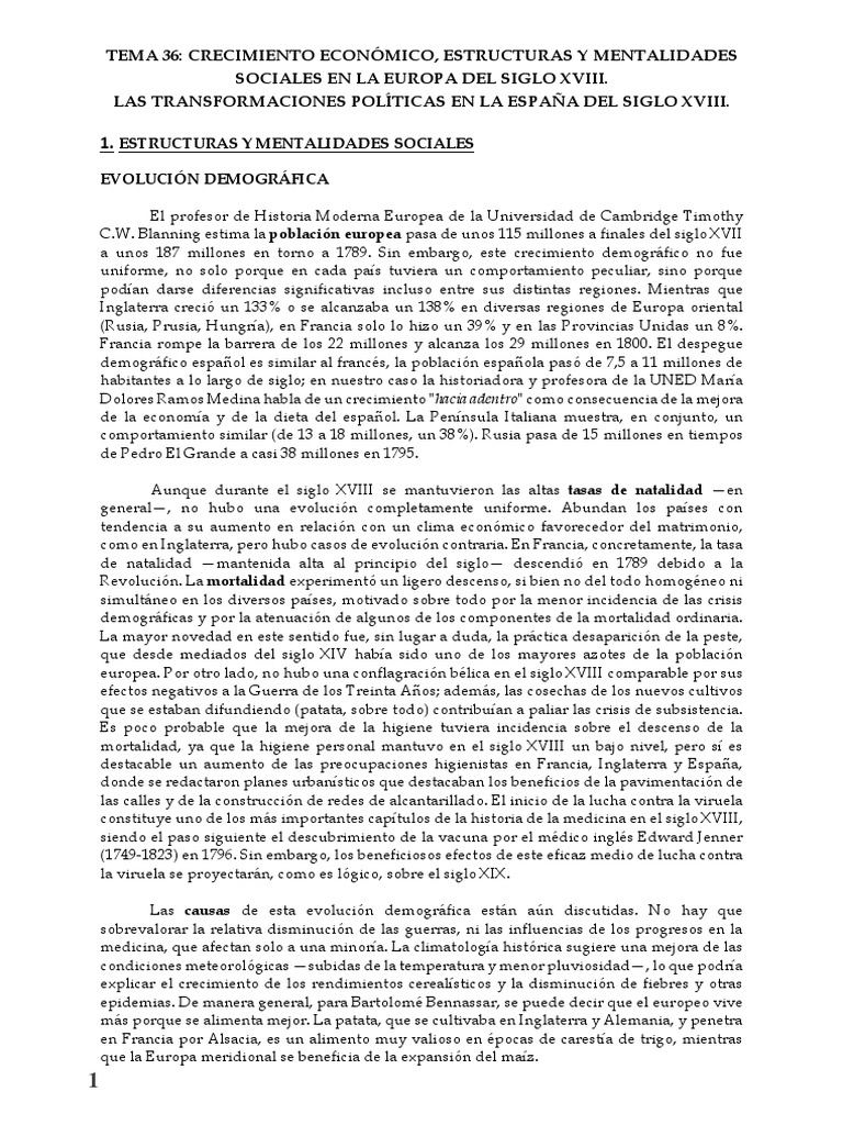 Tema 36 PDF | PDF | Mercantilismo | Agricultura