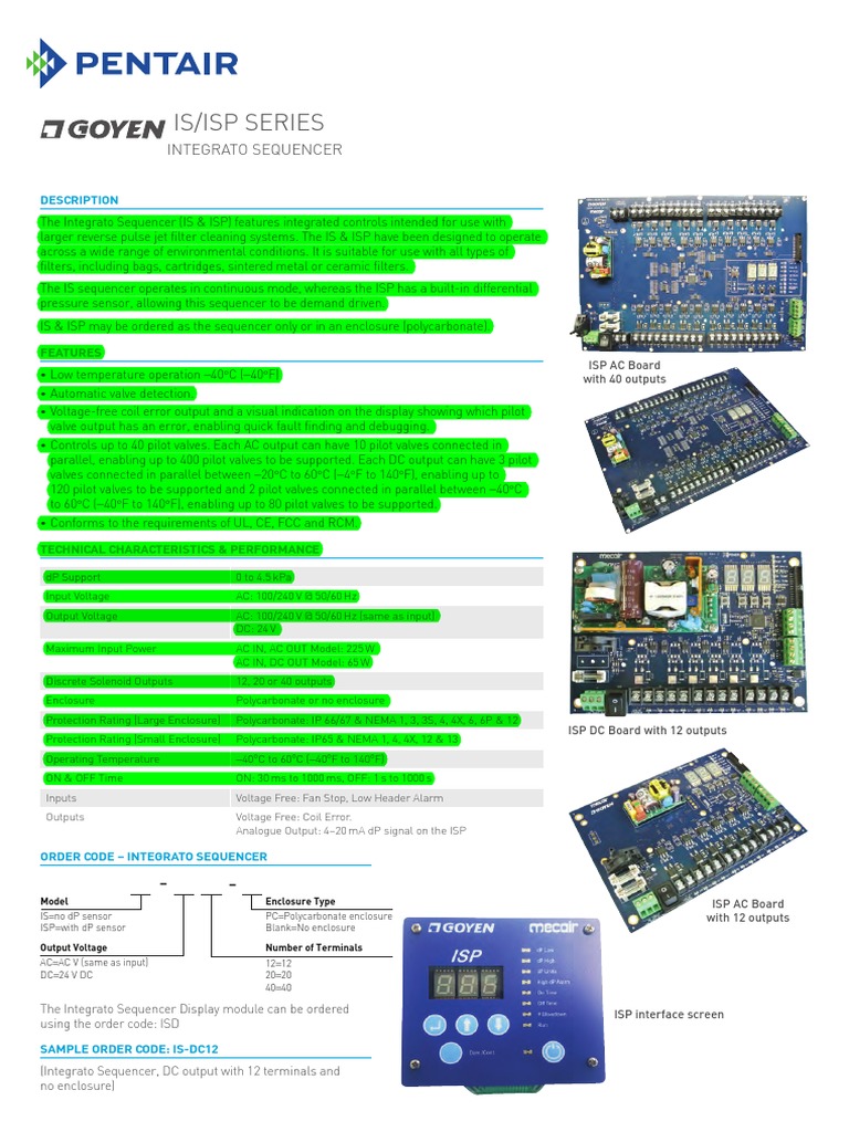Goyen IS Series Rev04 022016 PDF | PDF | Vacuum Tube | Alternating Current